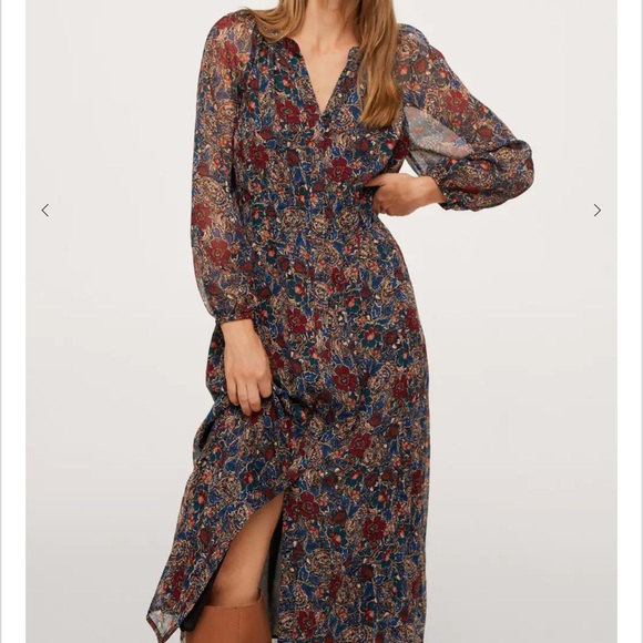 Mango | Dresses | Nwt Mango Floral Print Dress | Poshmark